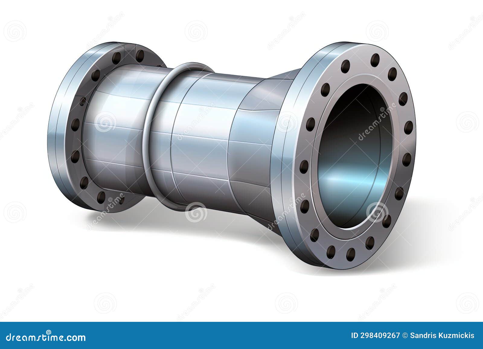 Durable Flanged Pipe Reducer Isolated On White Background. Generative ...