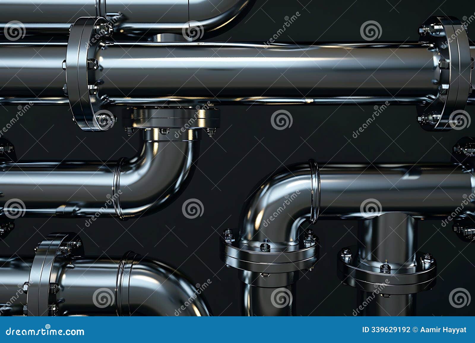 Durable Metal Banding Pipe Connection System Stock Illustration ...