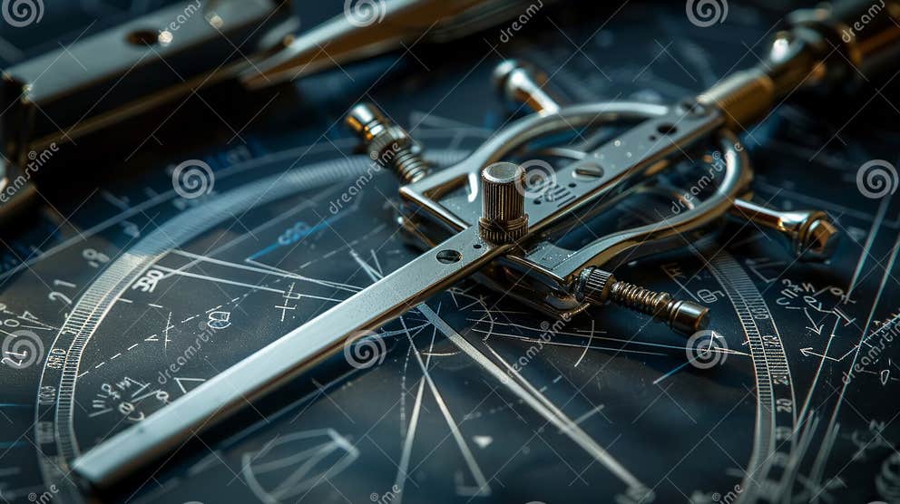 Durable Metal Compasses for Advanced Use Stock Illustration ...