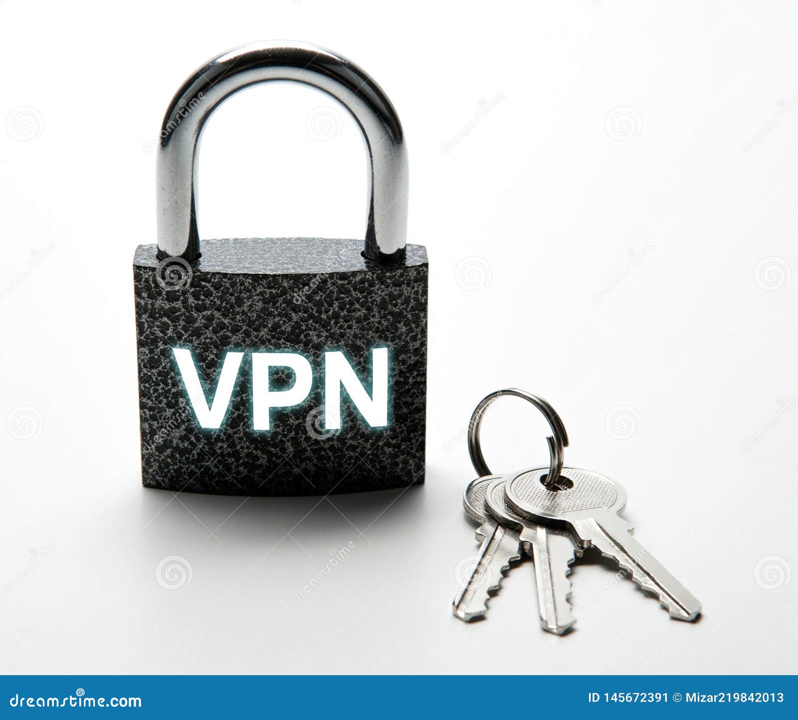 Durable Padlock with Inscription VPN with Keychain Internet Security ...