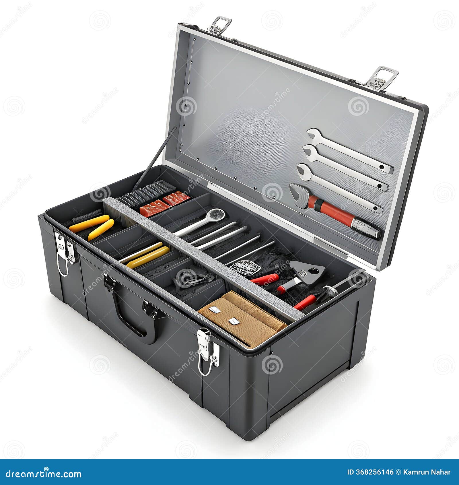 Handyman Organizing Tools On Pegboard Above Workbench Cartoon Vector ...