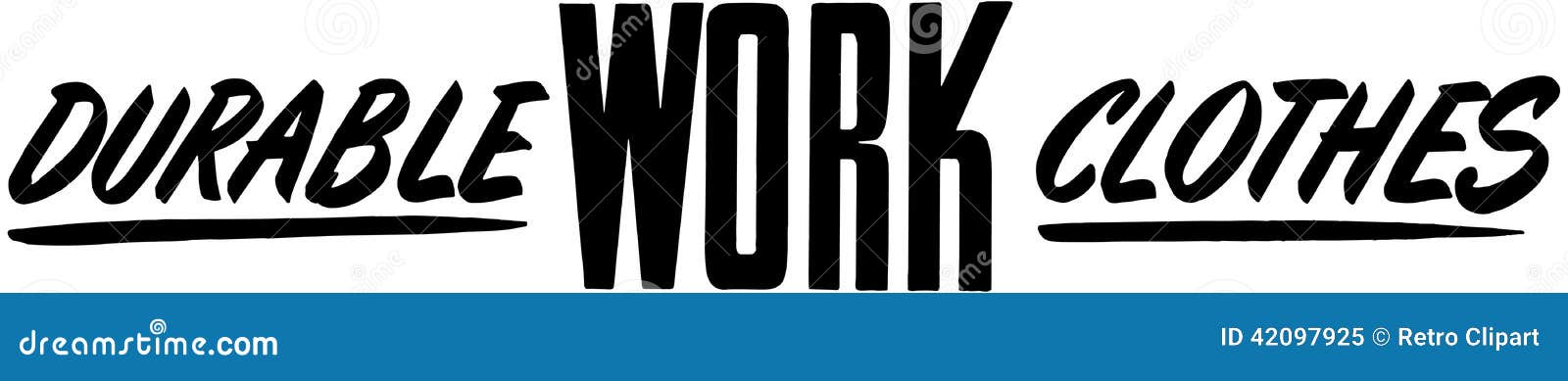 Durable Work Clothes stock vector. Illustration of graphics - 42097925