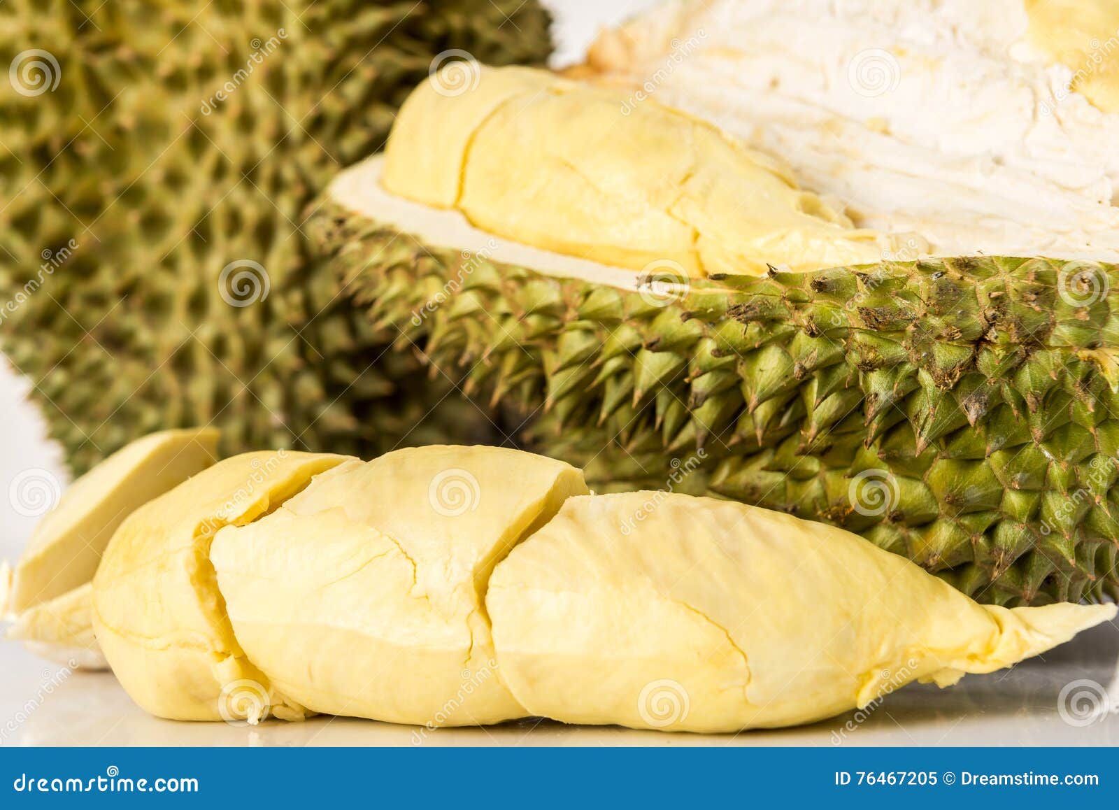 Durain Fruit on White Background Stock Image - Image of king, tasty ...