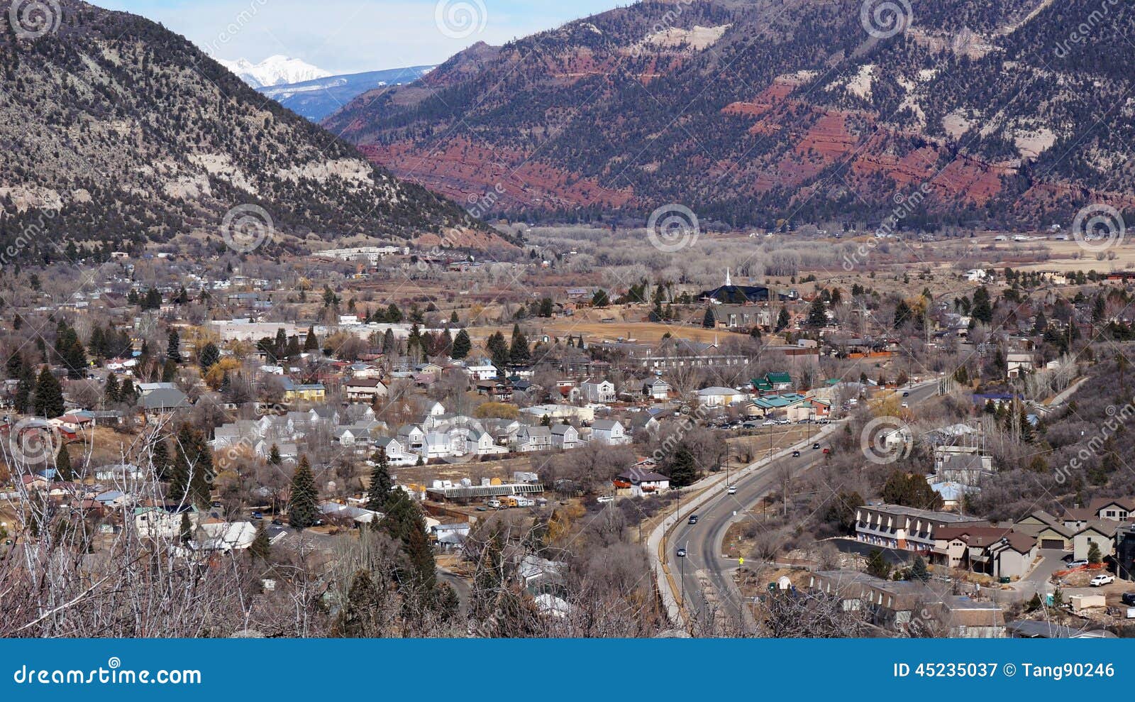 Durango, Colorado from the Top Stock Image - Image of landscape, snow ...