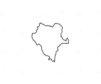 Durango Outline Map Mexico State Stock Vector - Illustration of ...