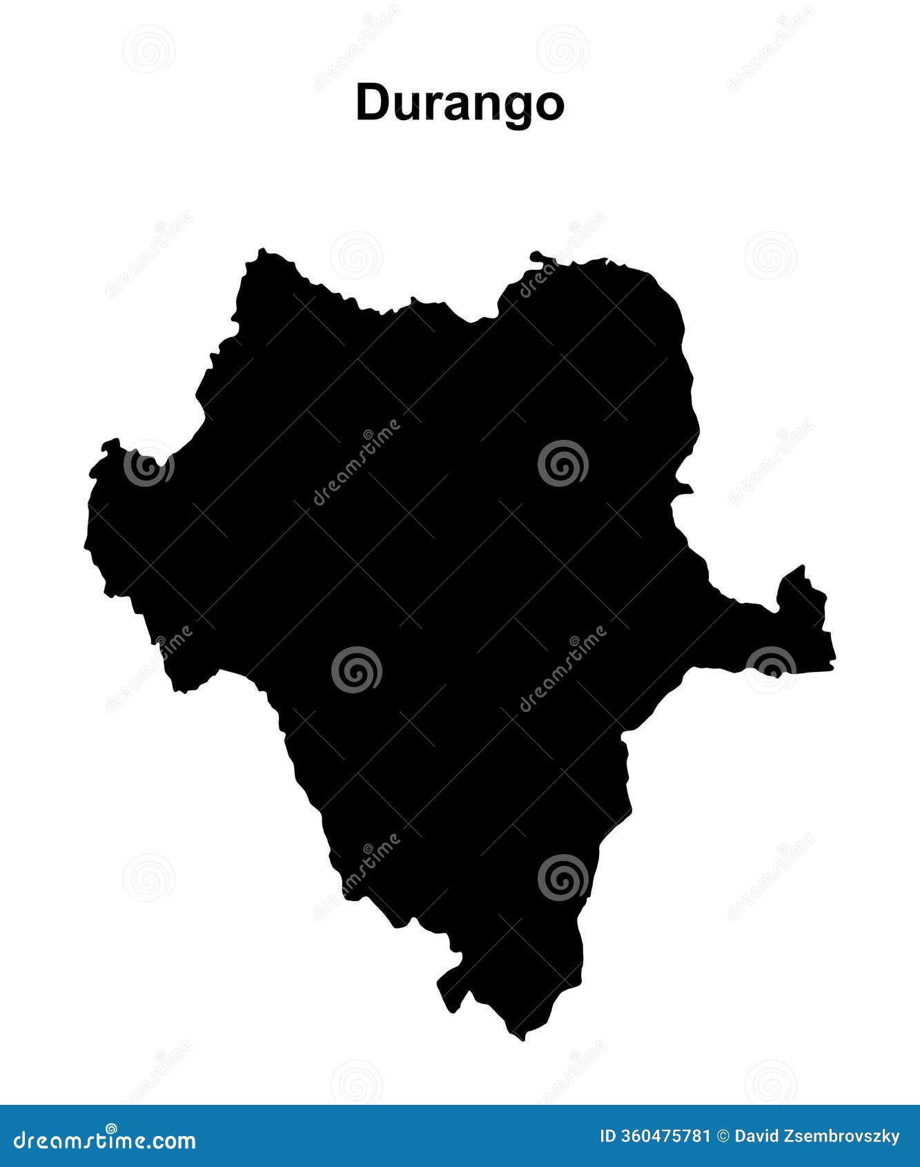 Durango Outline Map Cartoon Vector | CartoonDealer.com #357245075