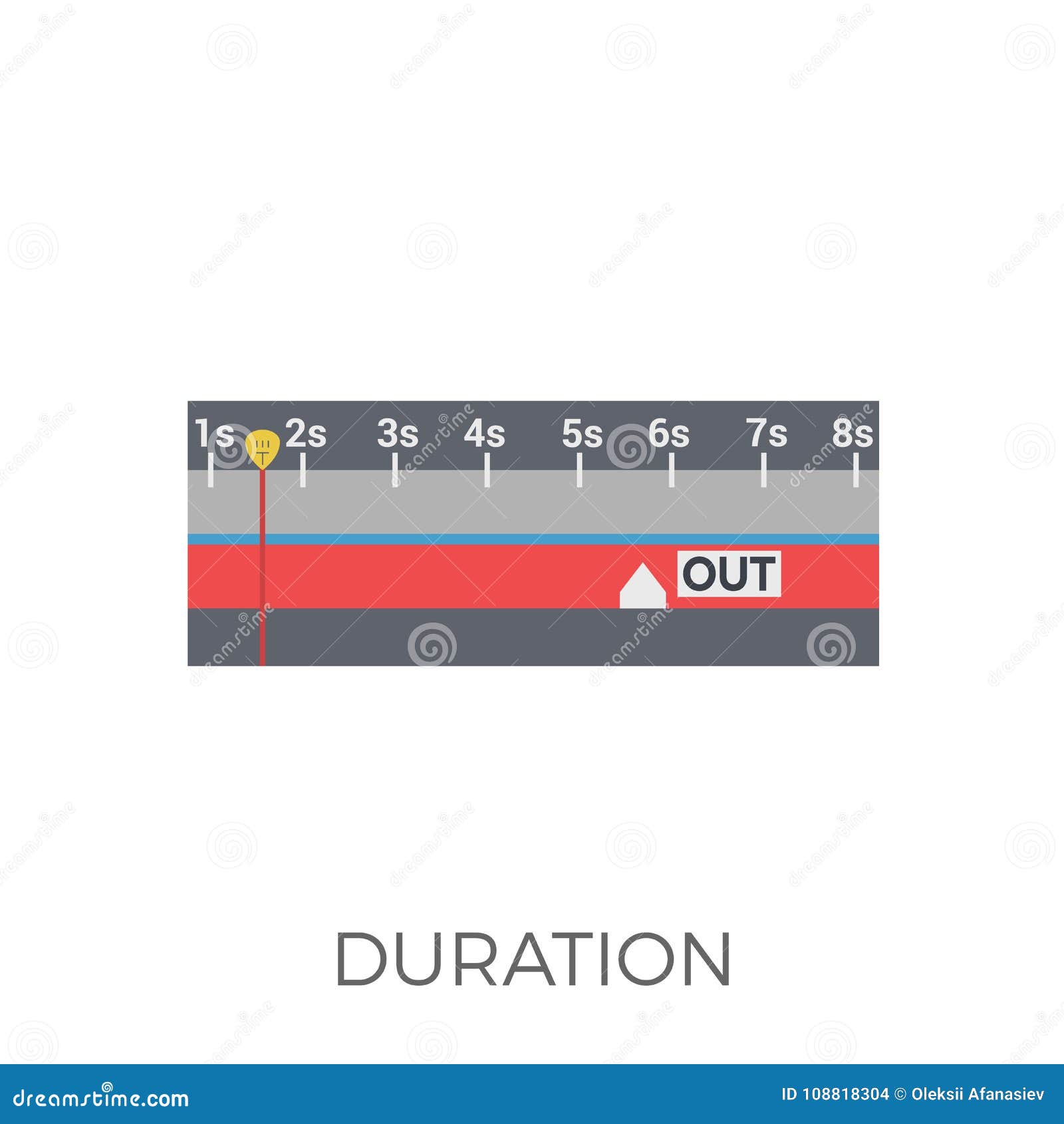 Duration Icon Vector stock vector. Illustration of screen - 108818304