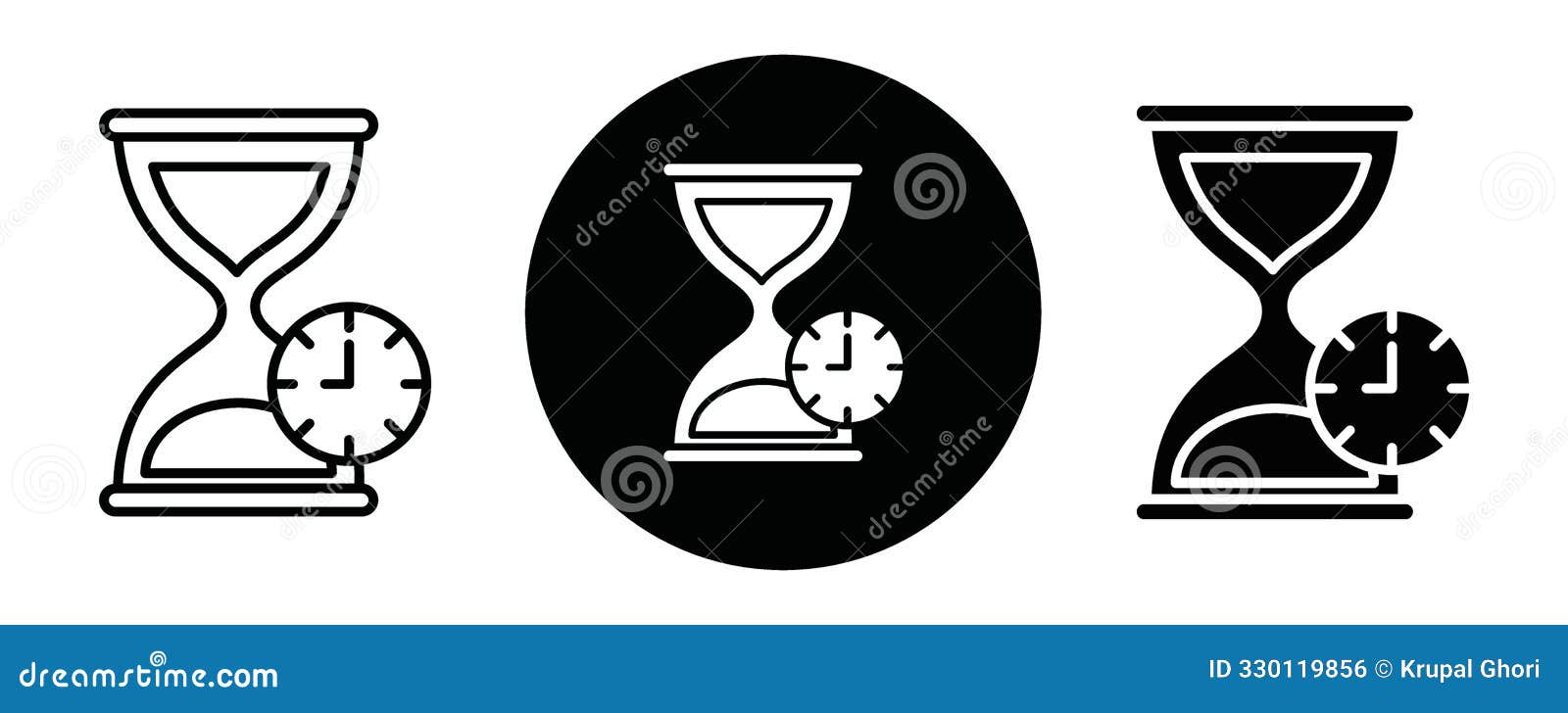 Duration Outline Icon Collection or Set. Duration Thin Vector Line Art ...