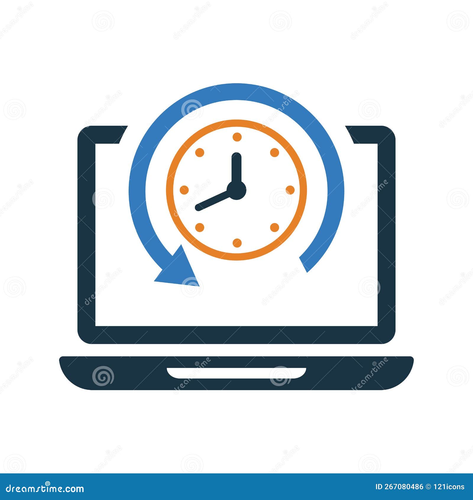 Duration, Timing, Web Page Icon Stock Illustration - Illustration of ...