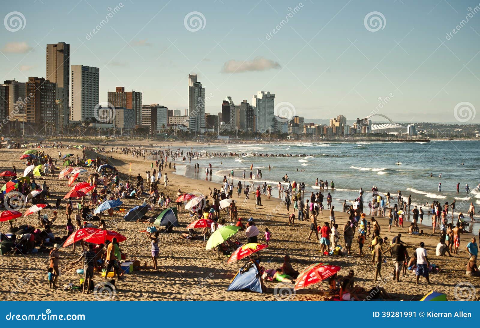 Durban Beachfront Packed with People Editorial Photo - Image of lights ...