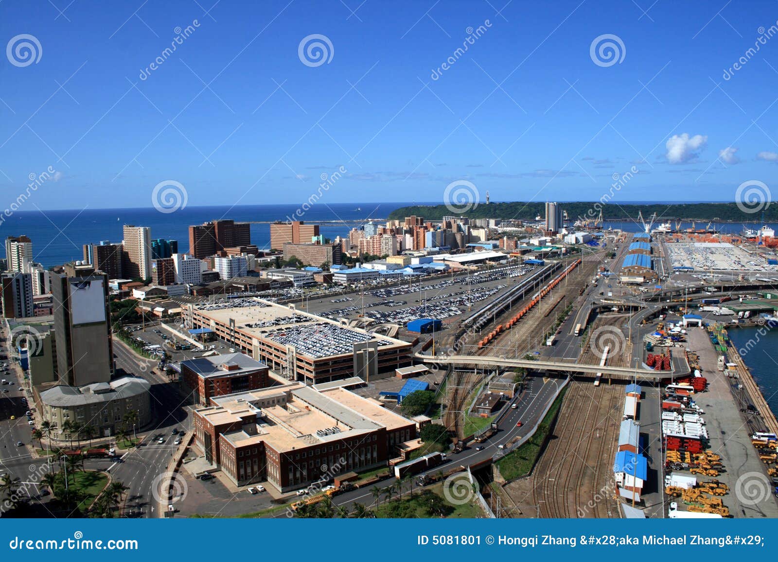 Durban City & Harbor Overview Stock Image - Image of africa ...