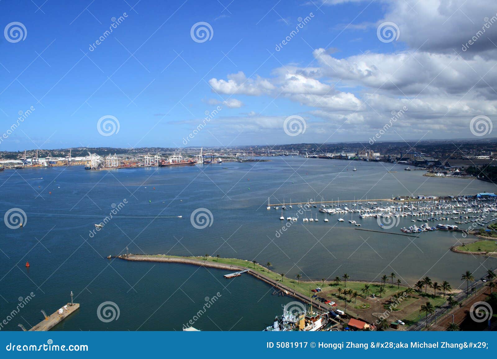 Durban Harbor Overview Scenery Stock Image - Image of downtown, boats ...