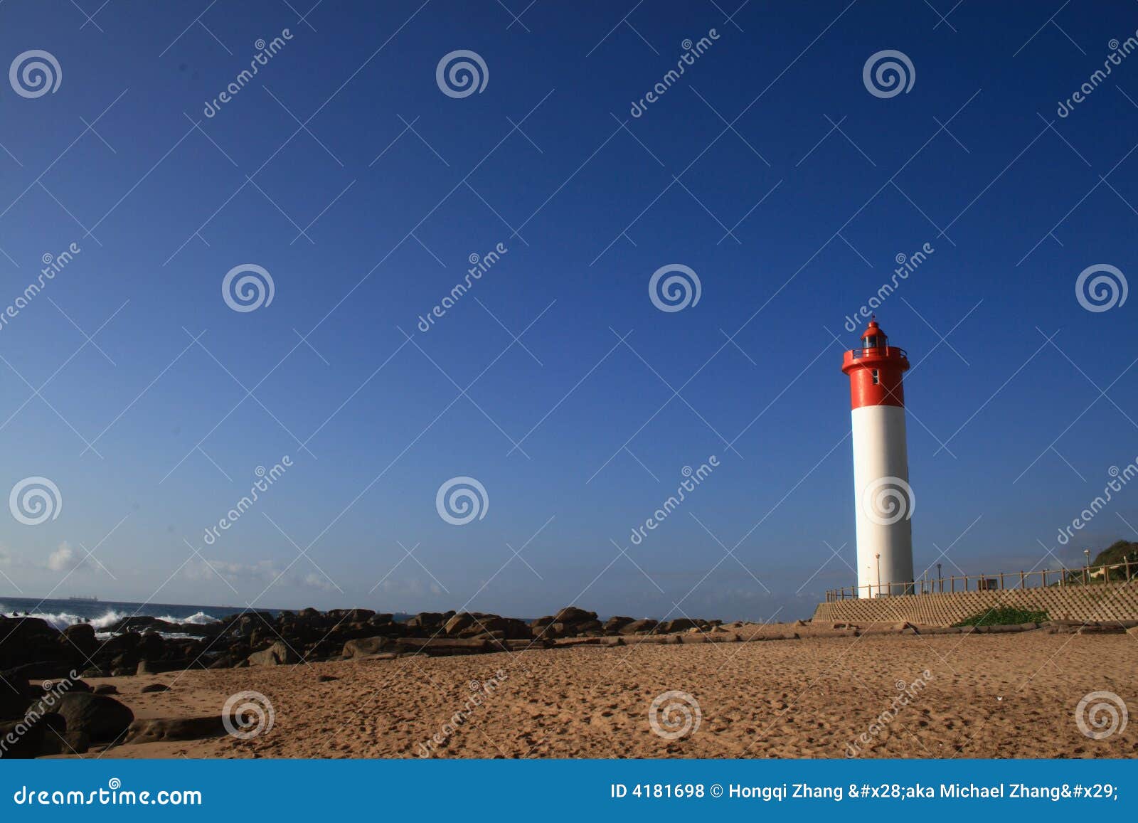 Durban lighthouse stock photo. Image of building, white - 4181698