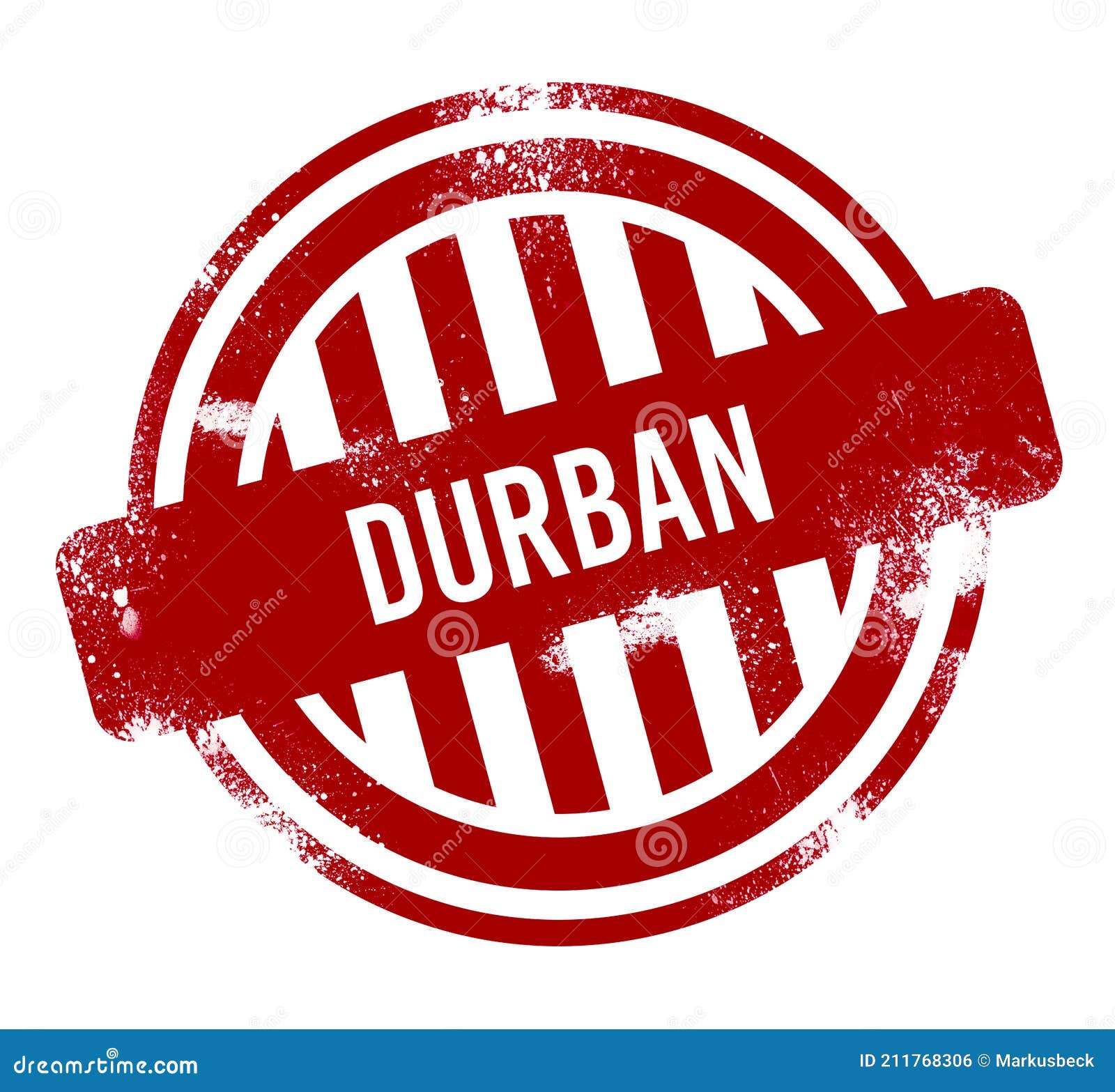 Durban - Red Grunge Button, Stamp Stock Illustration - Illustration of ...
