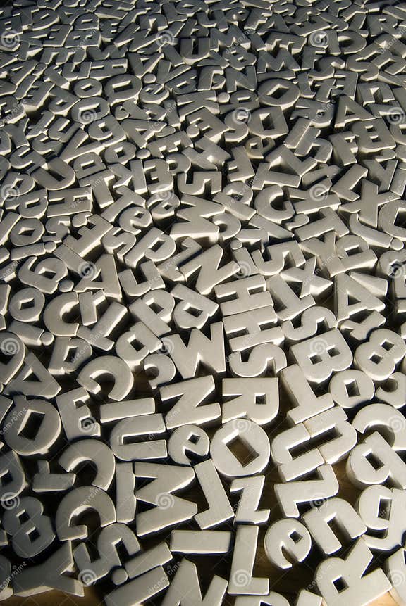 Durcheinander der Zeichen stockfoto. Bild von schriftkegel - 13530716