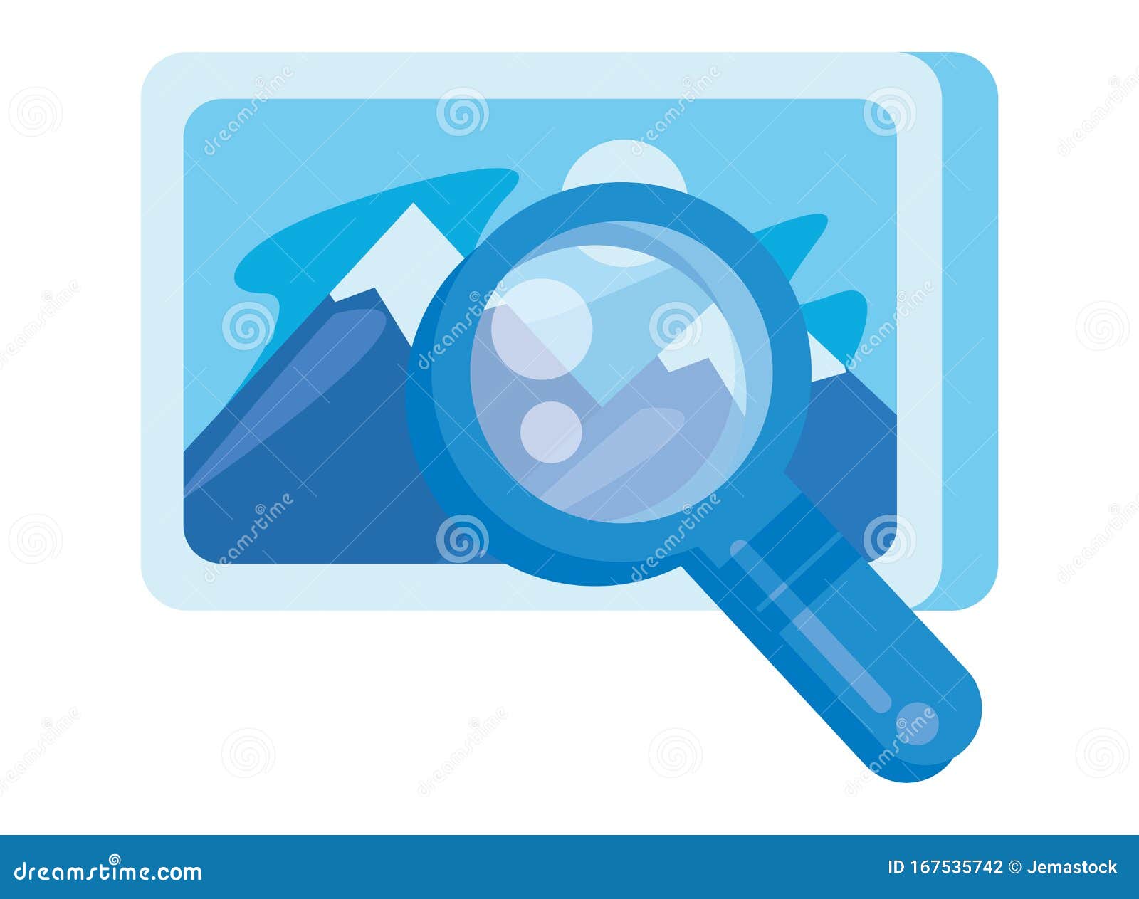 Durchsuchen Der Lupe Mit Bilddatei Vektor Abbildung - Illustration von ...