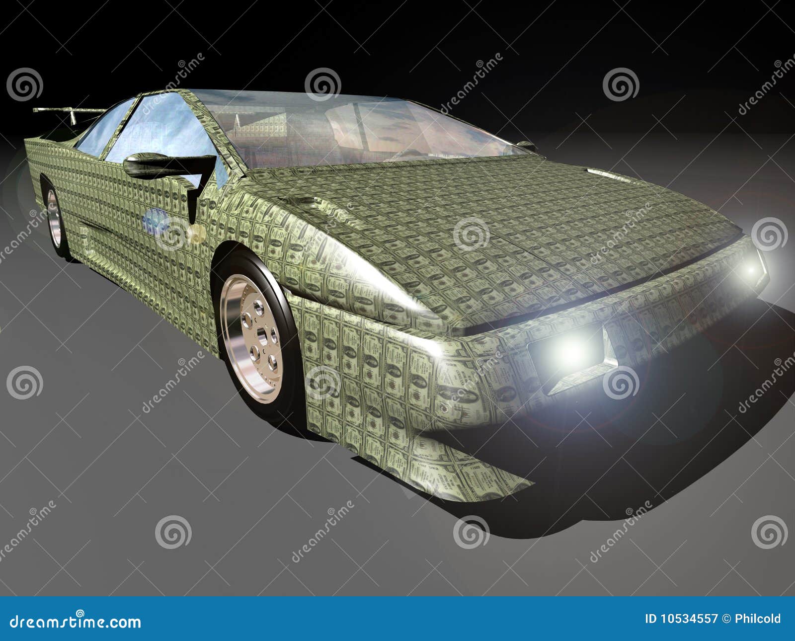 Dure auto stock illustratie. Illustration of geld, vervoer - 10534557