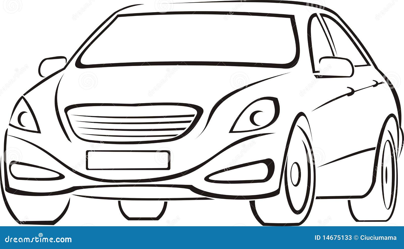 Dure auto vector illustratie. Illustration of aandrijving - 14675133