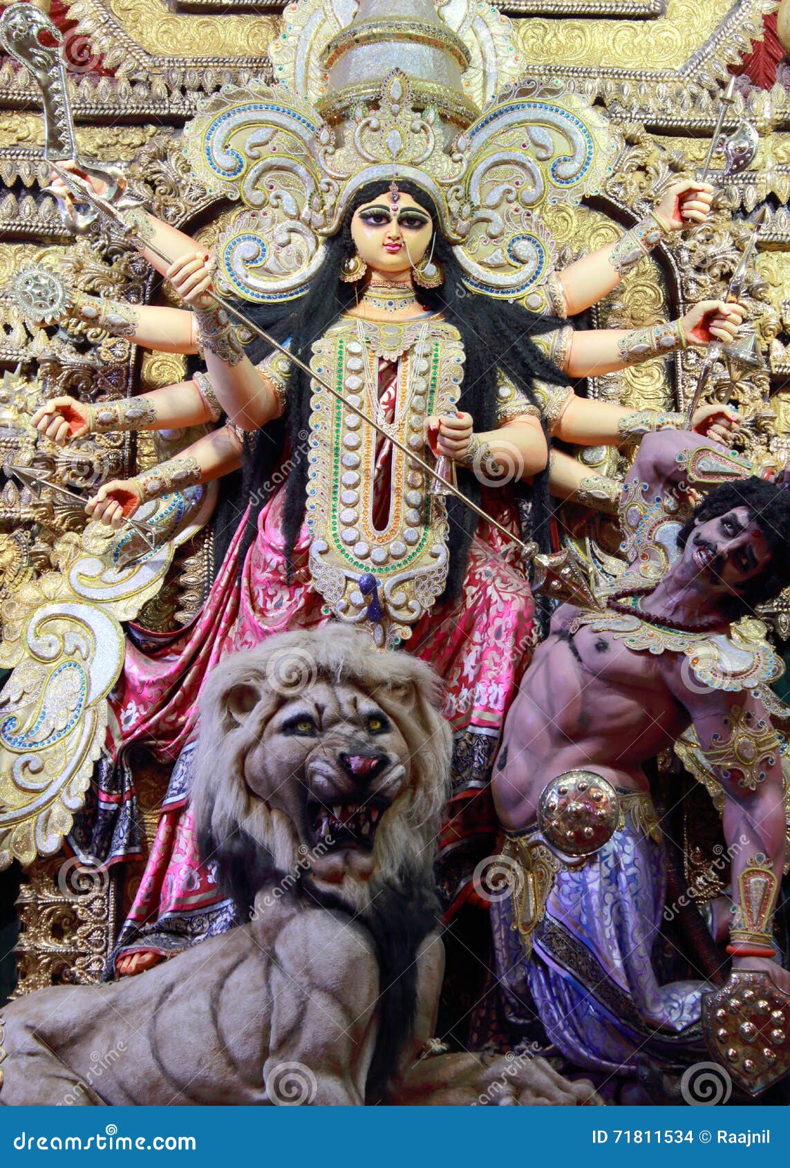 DURGA stock photo. Image of culture, asia, indian, decoration - 71811534