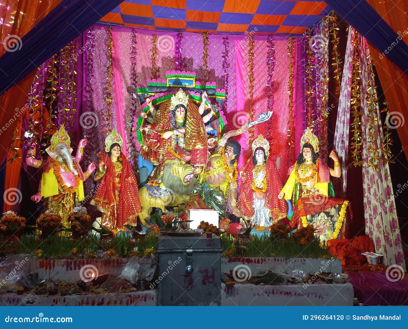 THIS IS PANDEL OF DURGA PUJA WHICH IS CELEBRATED IN INDIA Royalty-Free ...