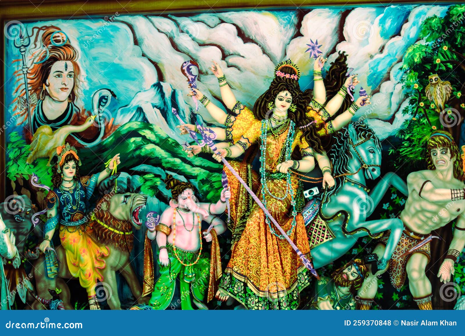 Durga is a Powerful God of Hindus Editorial Stock Photo - Image of ...