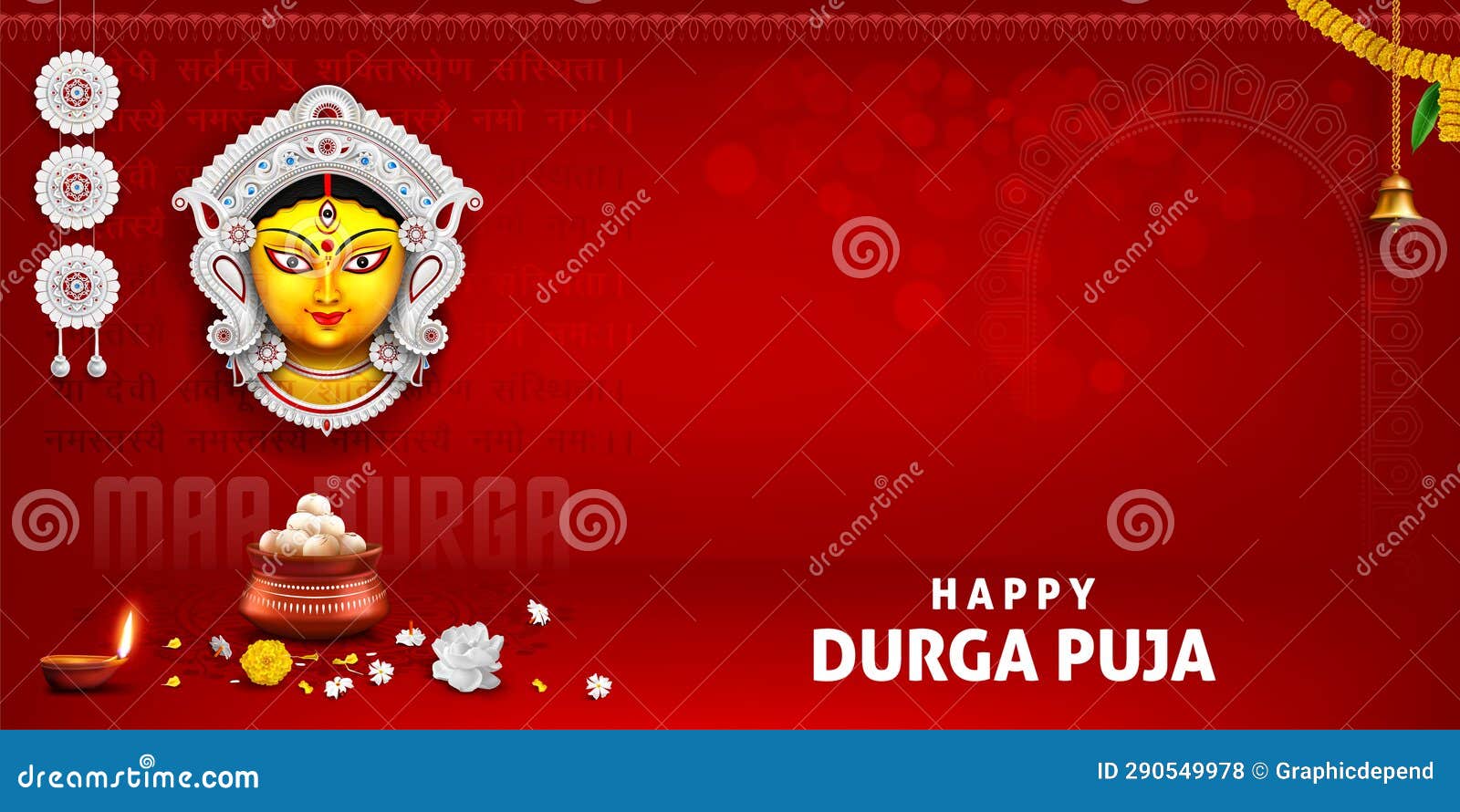 Happy Durga Puja Festival Banner Background Design with Durga Maa Face ... Happy Durga Puja Festival Banner Background Design with Durga Maa Face ...