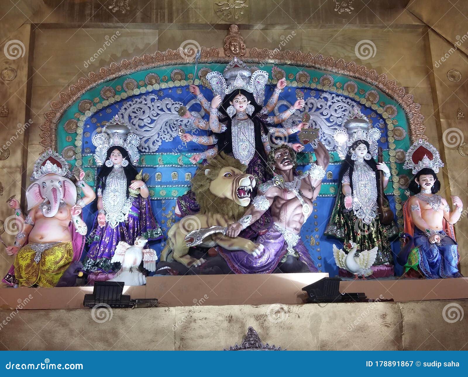 Durga statue picture stock image. Image of mural, face - 178891867