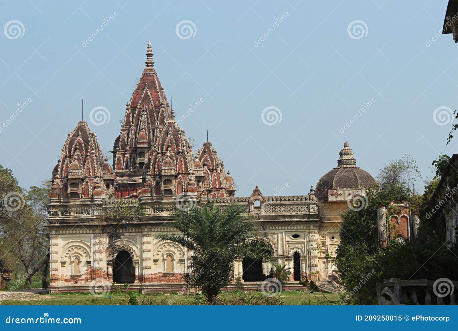 Durga Temple Side View, Rajnagar Palatial Complex Ruins, Bihar, Stock ...