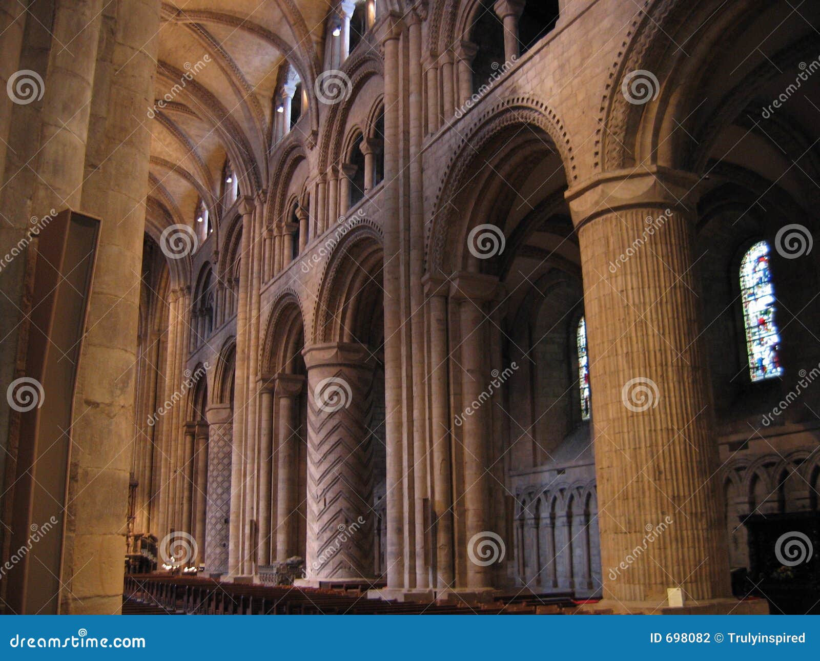 Durham Cathedral stock photo. Image of arch, indoor, dark - 698082