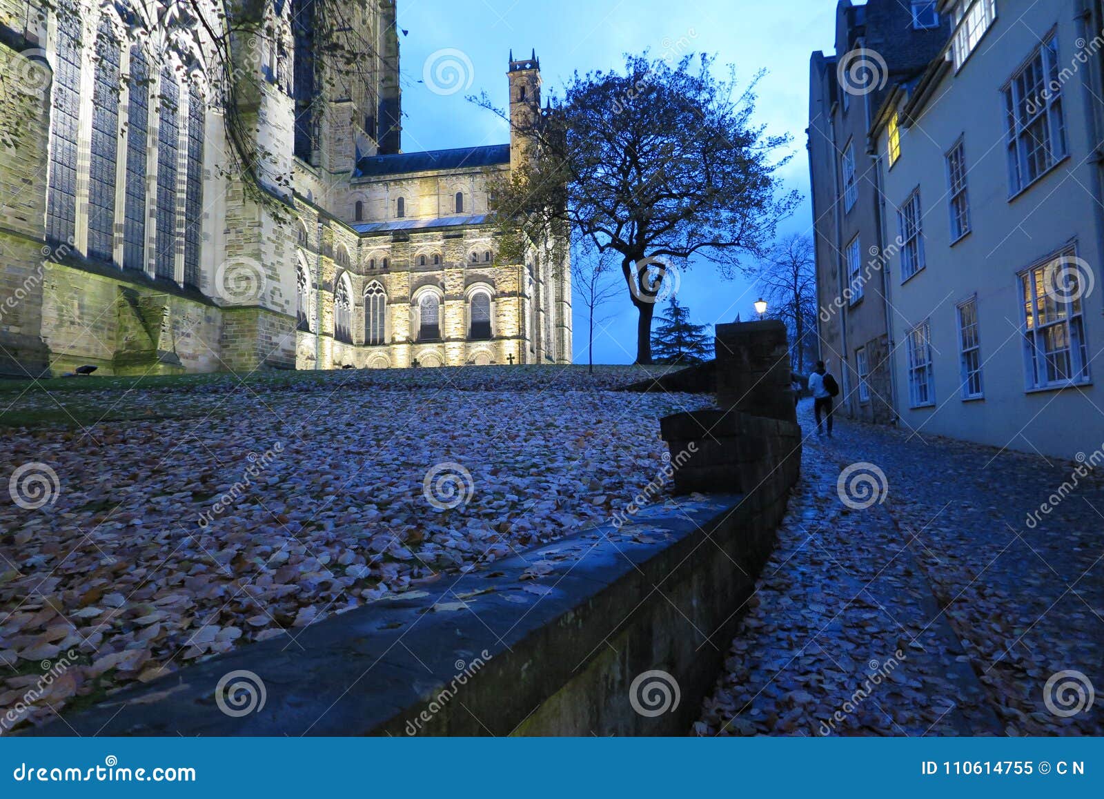 Durham Cathedral in the Evening Stock Image - Image of durham, center ...