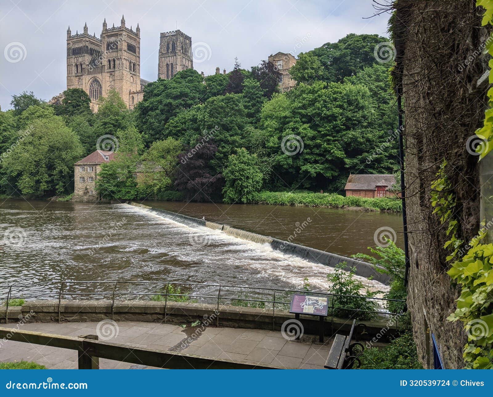 Durham Cathedral and River Wear Stock Photo - Image of river, durham ...