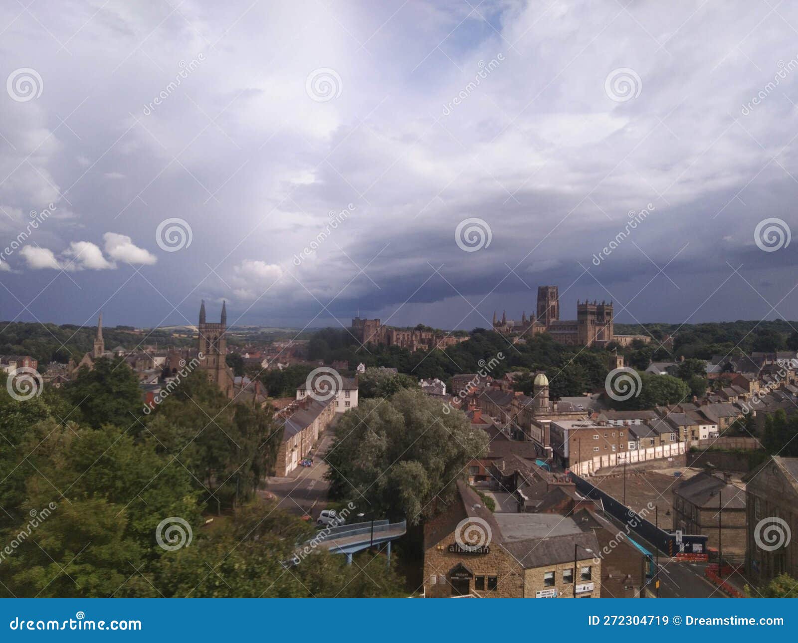 Durham city from the train editorial stock image. Image of coast ...
