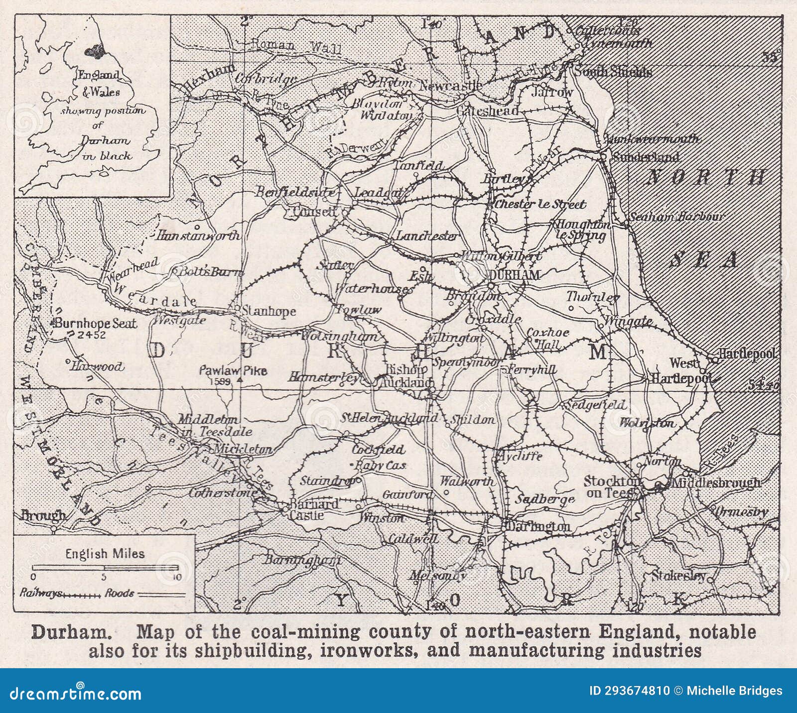 County Durham Map Stock Photos - Free & Royalty-Free Stock Photos from ...