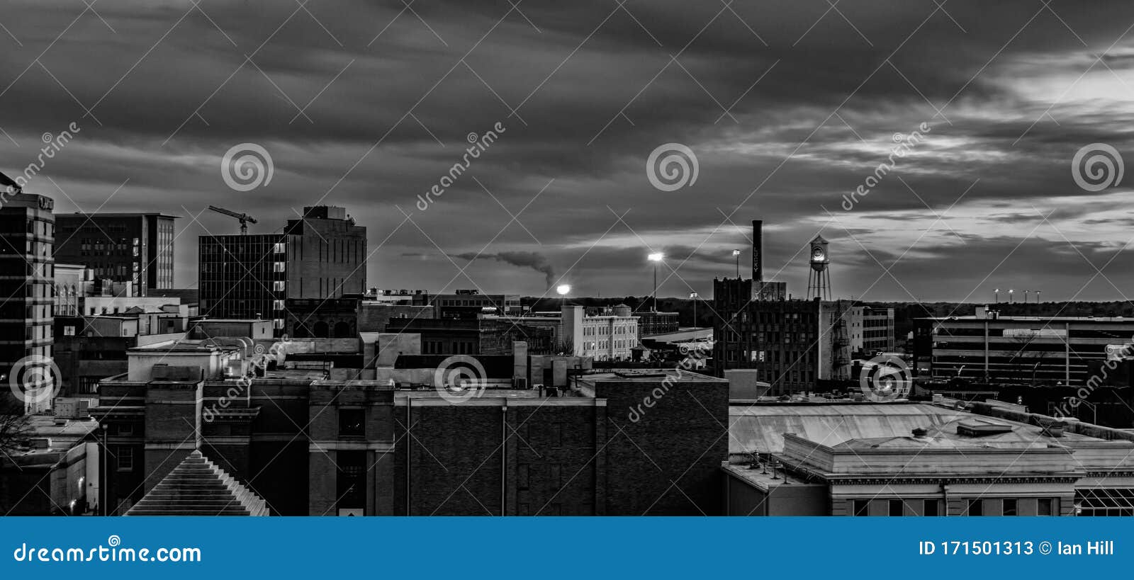 Durham Skyline Black and White Stock Image - Image of landmark ...