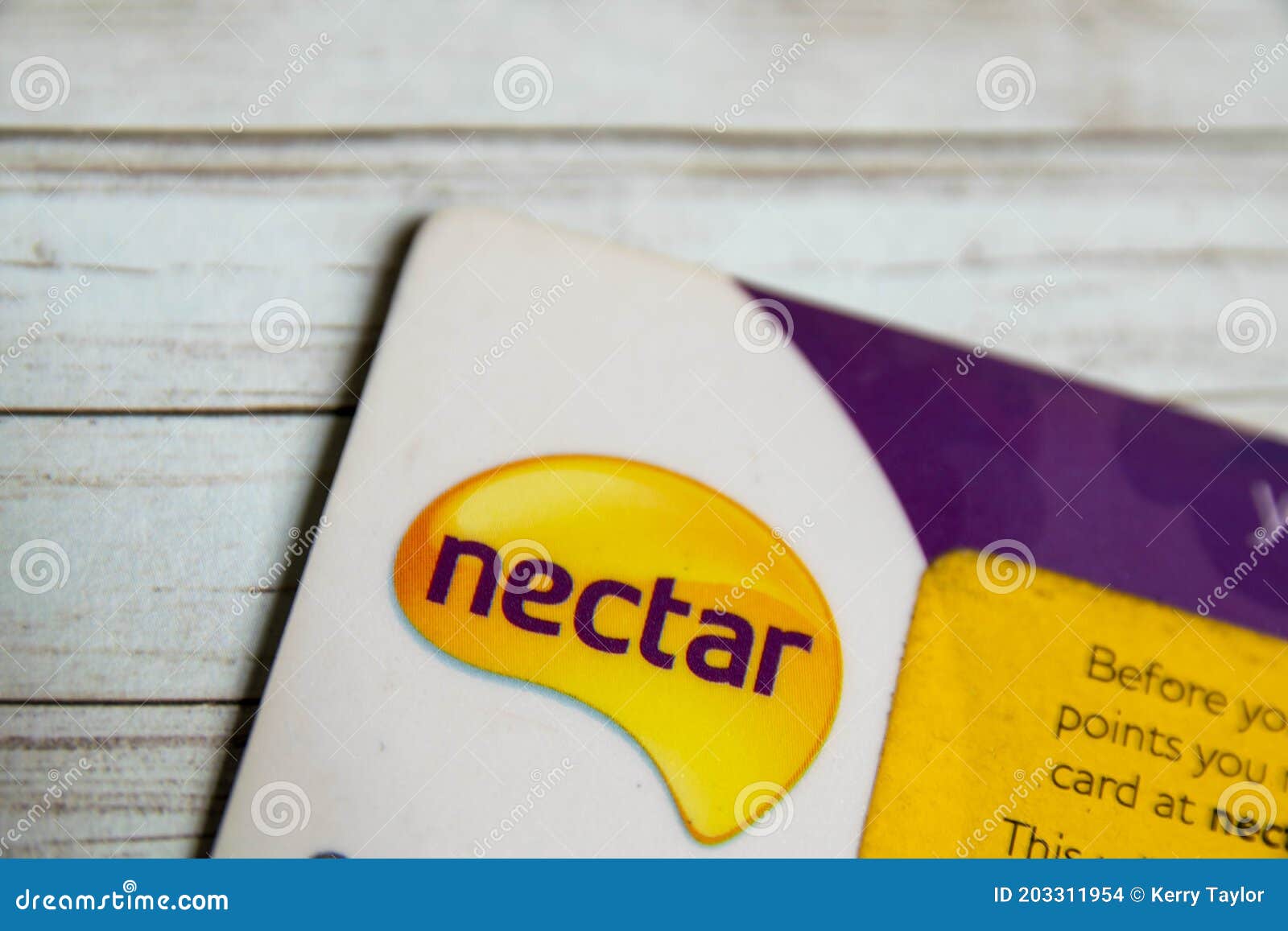 Plastic Nectar Card on Background Editorial Stock Image - Image of copy ...