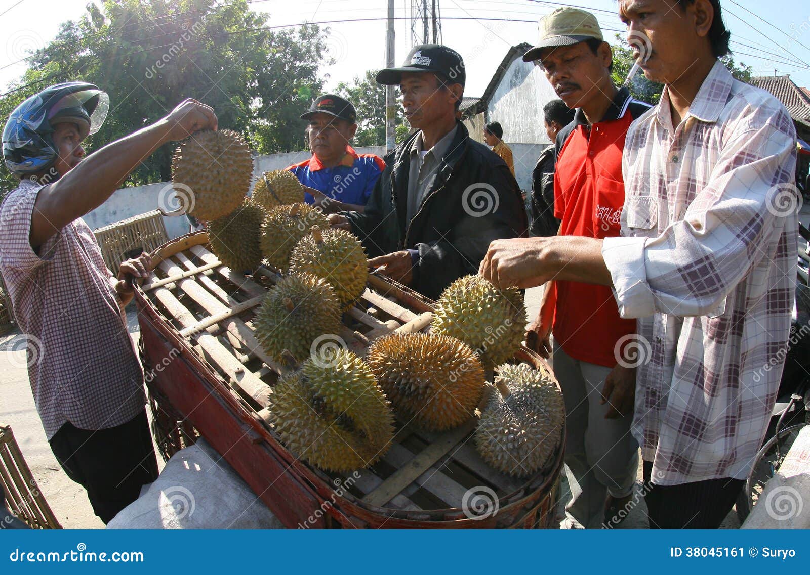 Durian editorial photo. Image of vendor, selling, market - 38045161