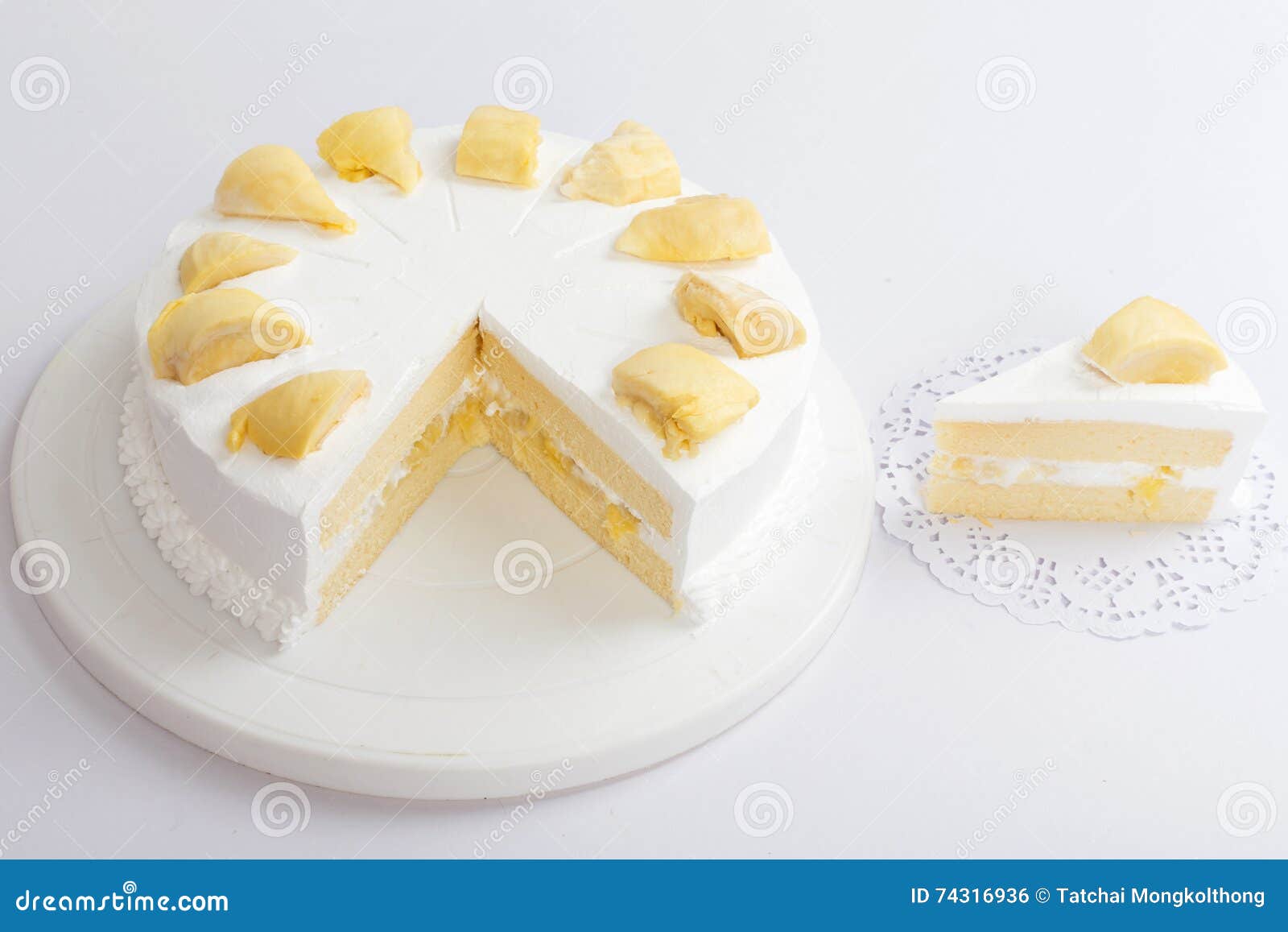 Durian Cake stock photo. Image of durian, dessert, birthday - 74316936