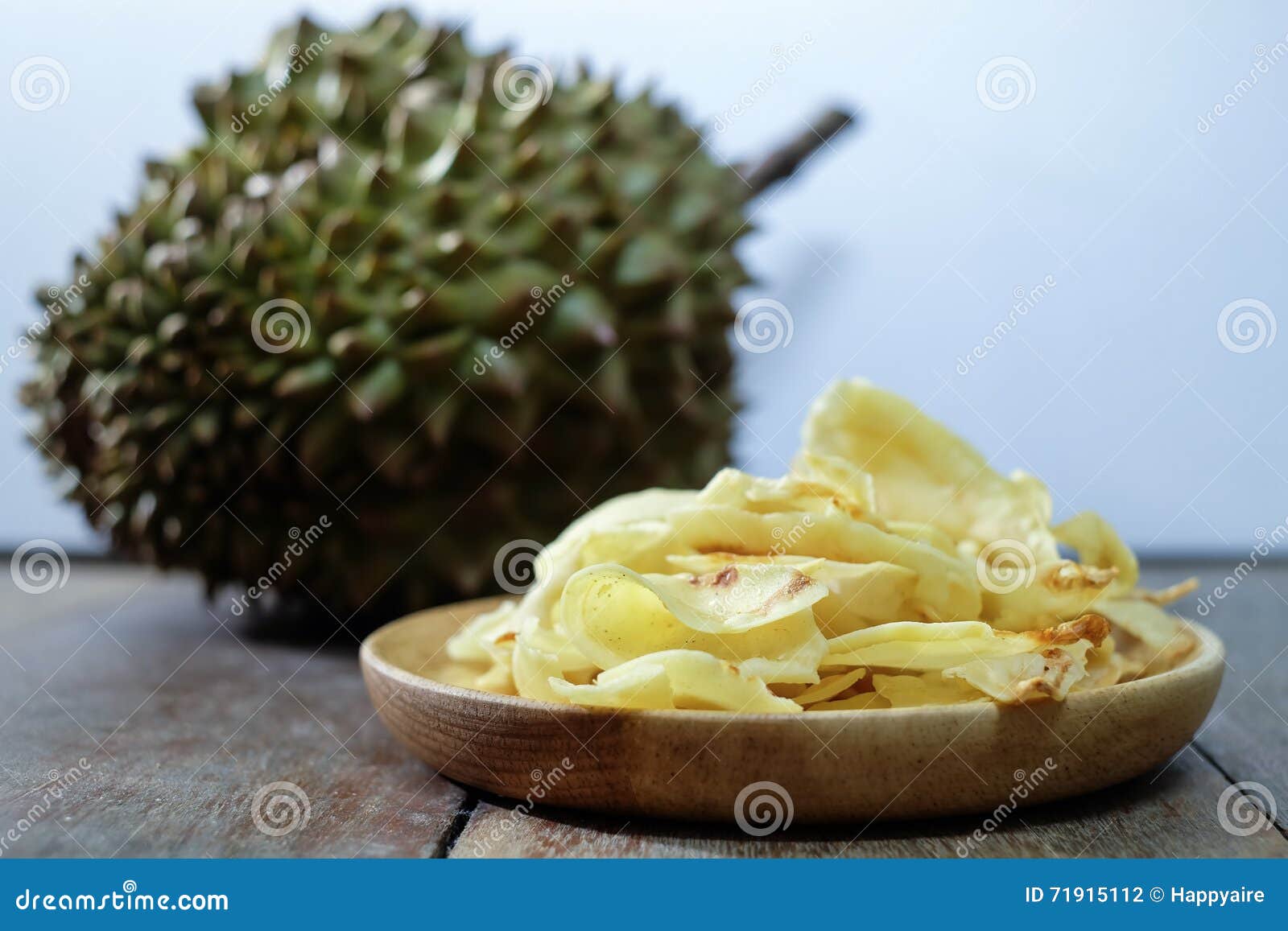 Durian Crispy Chips Fried Durian Stock Photo - Image of crunch, food ...