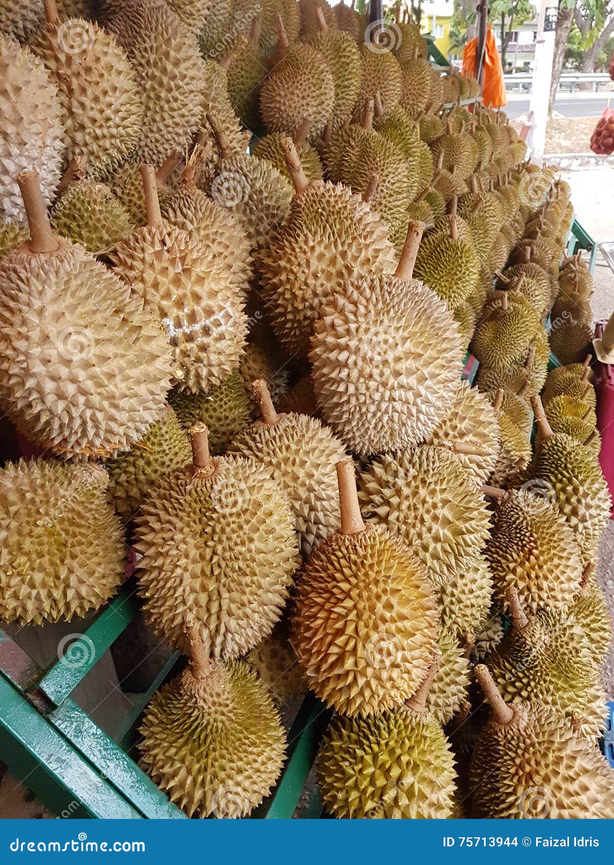 Durian Display at Hawker Street Editorial Stock Image - Image of ...