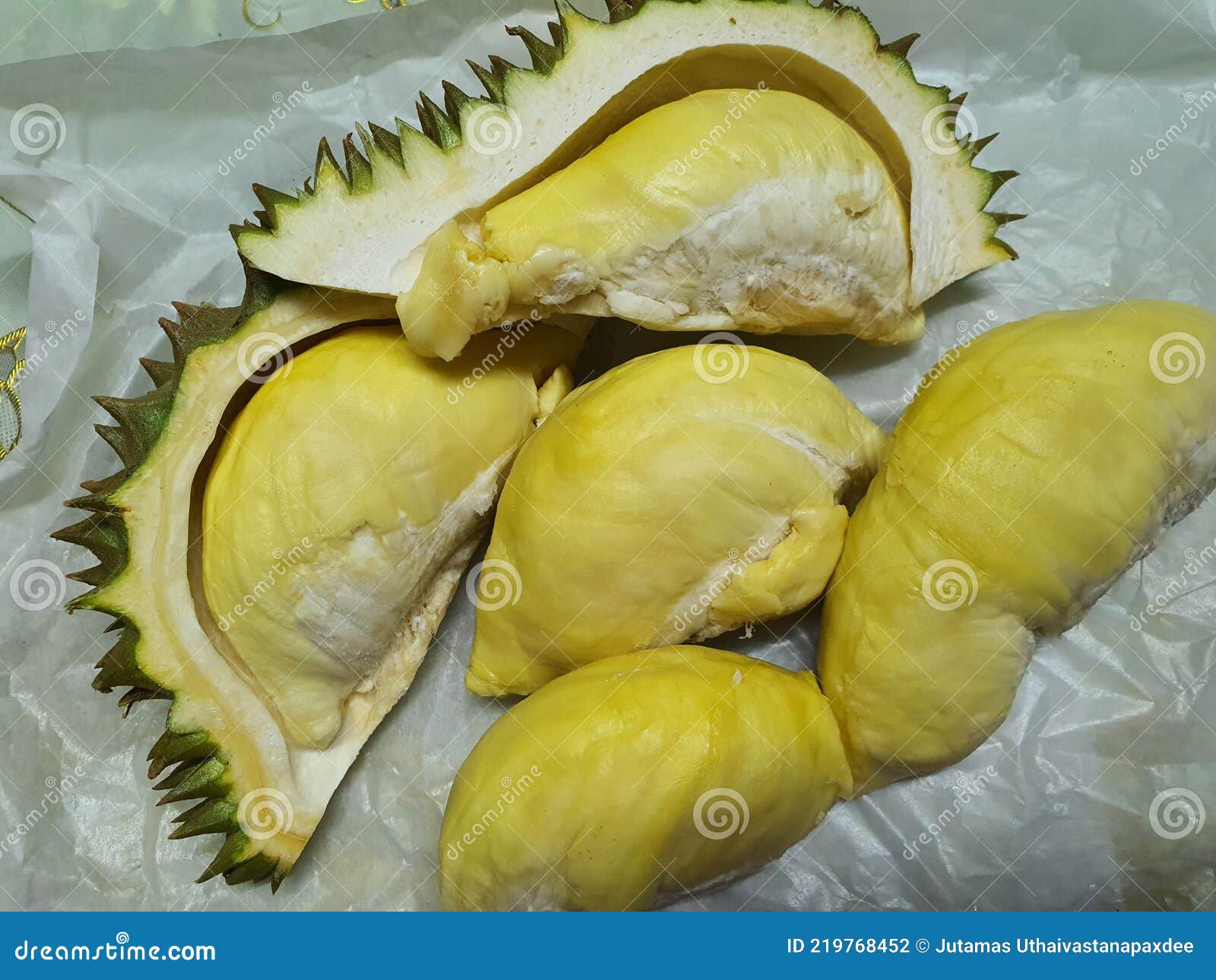 Durian, durio ziberthinus stock photo. Image of food - 219768452