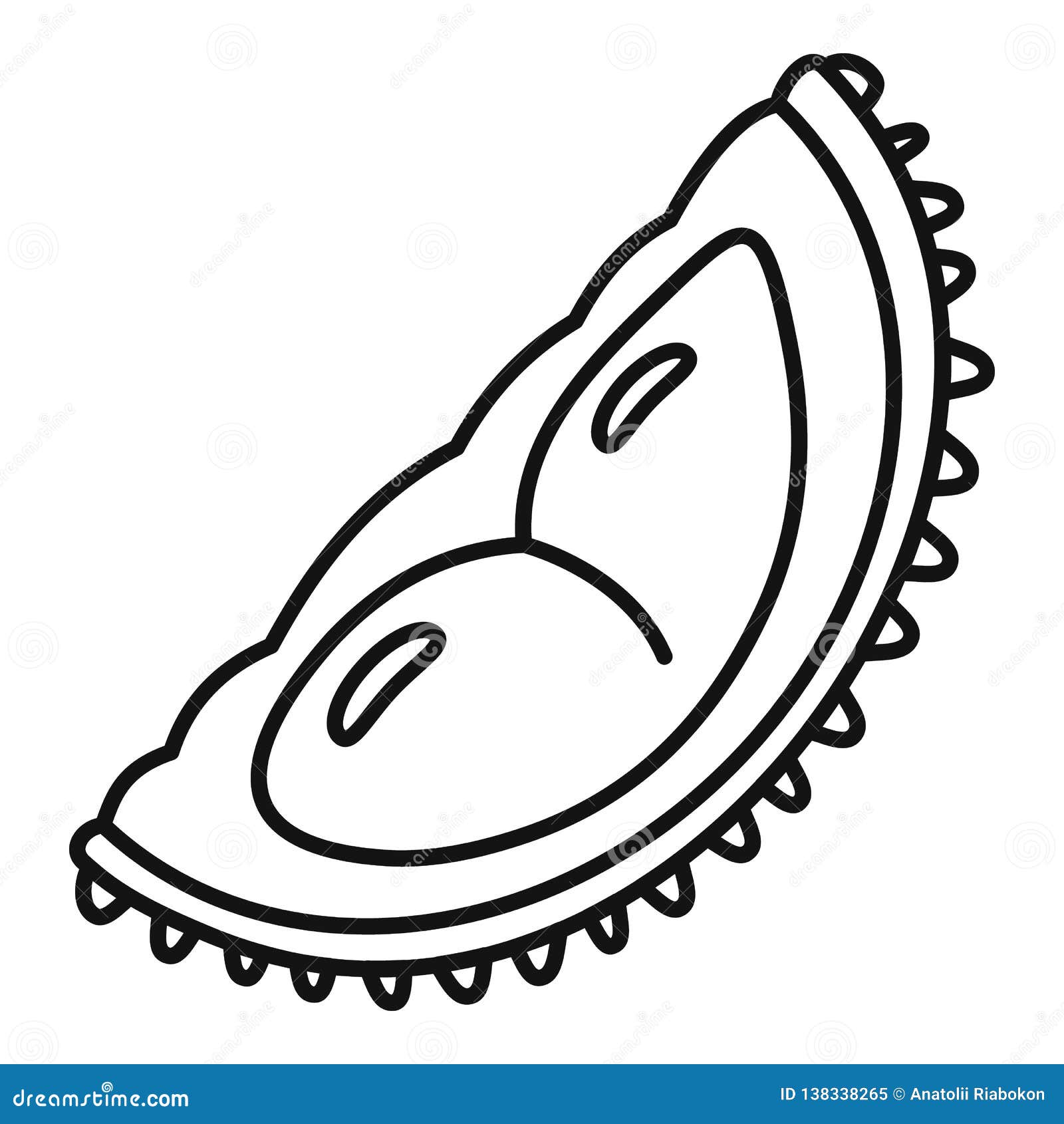 Durian Fresh Piece Icon, Outline Style Stock Vector - Illustration of ...