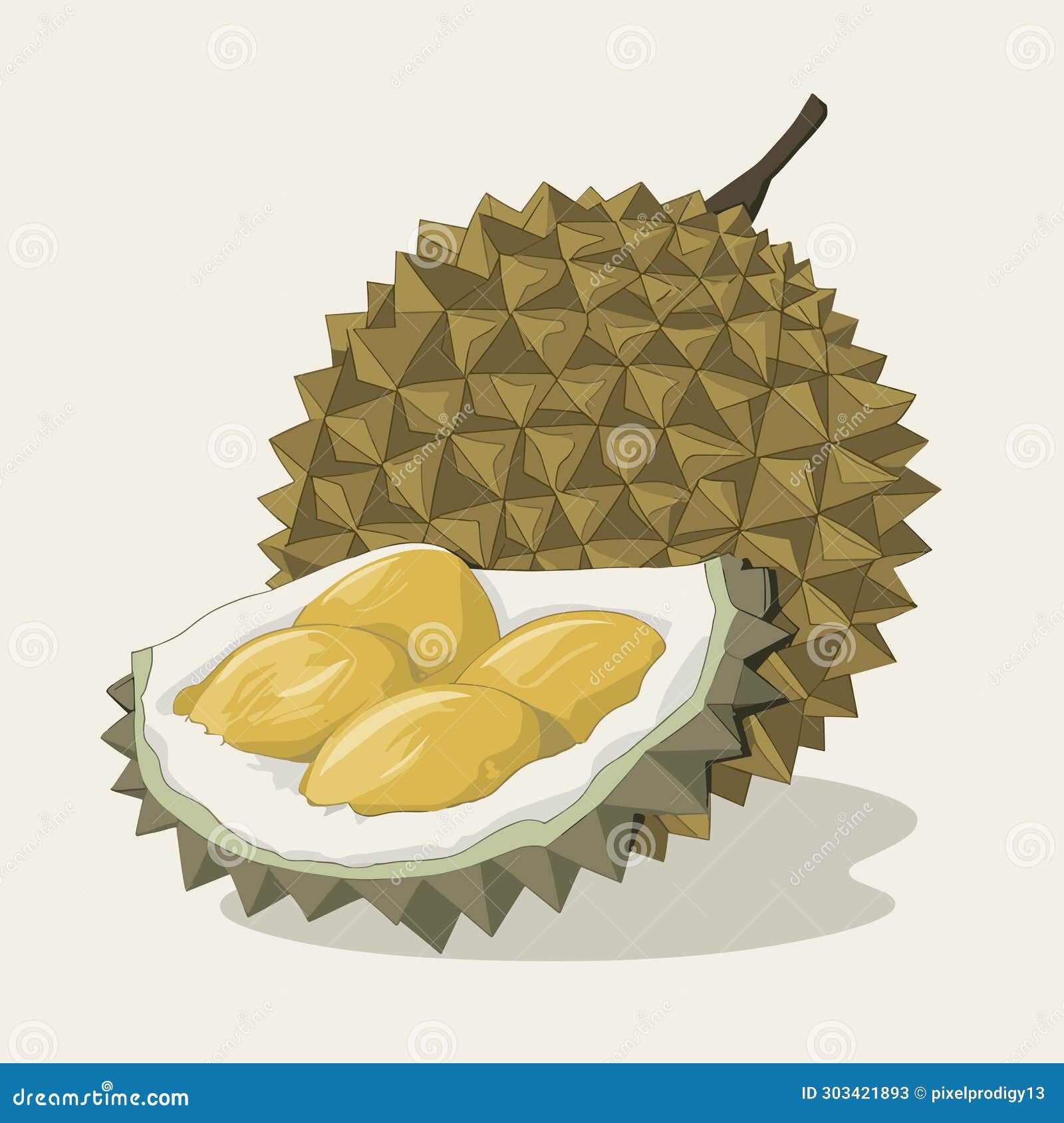 Durian Fruit Design, Vector Illustration Stock Vector - Illustration of ...