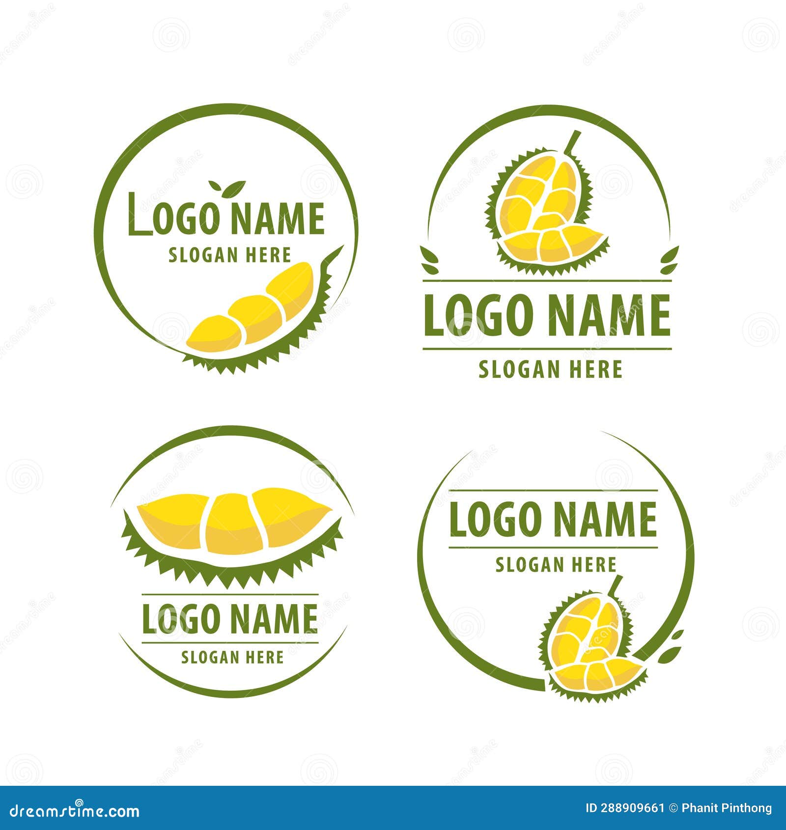 Durian Fruit Icon Logo Vector Design. Stock Vector - Illustration of ...