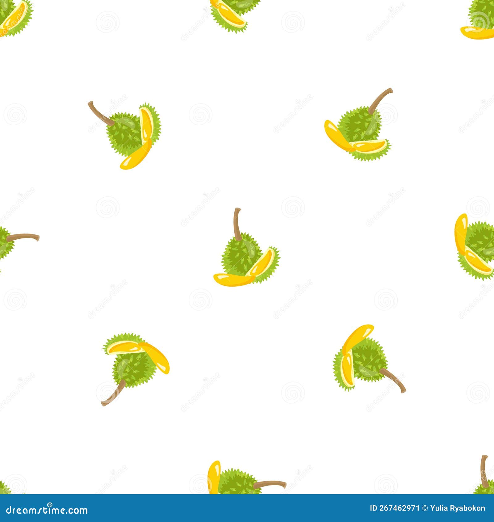 Durian Fruit Pattern Seamless Vector Stock Vector - Illustration of healthy, peel: 267462971