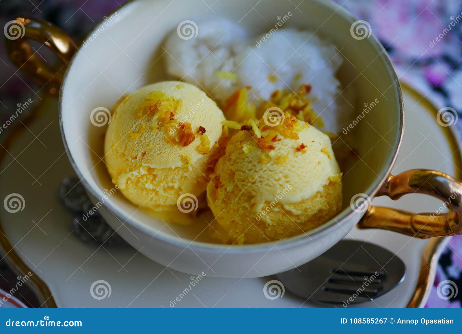 Durian Ice-cream stock image. Image of thai, durian - 108585267