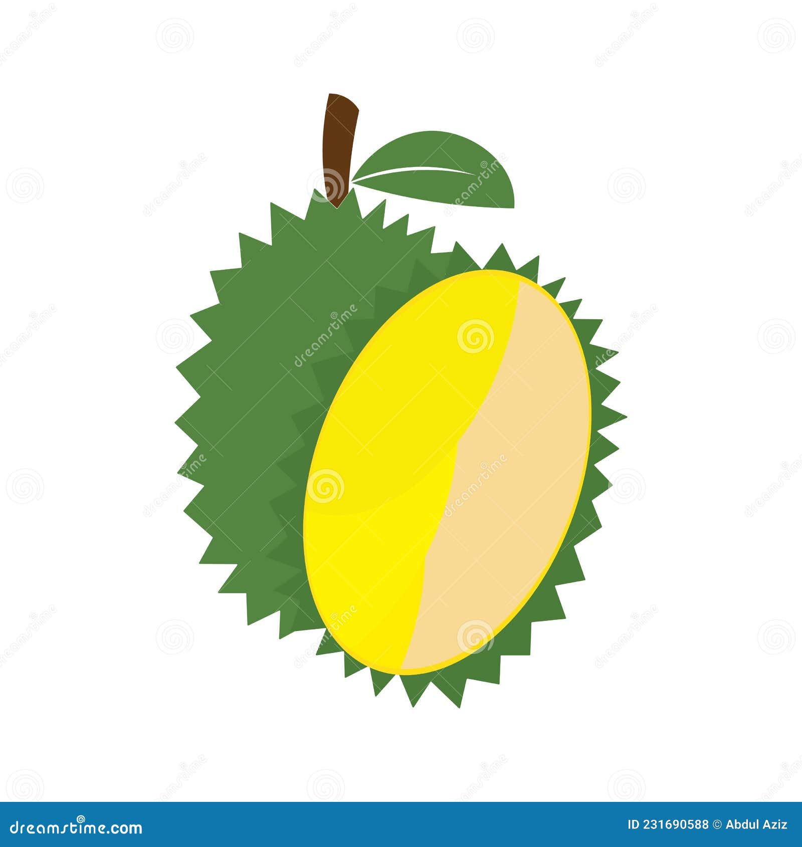 Durian Icon Logo Vector Design Stock Vector - Illustration of fresh ...