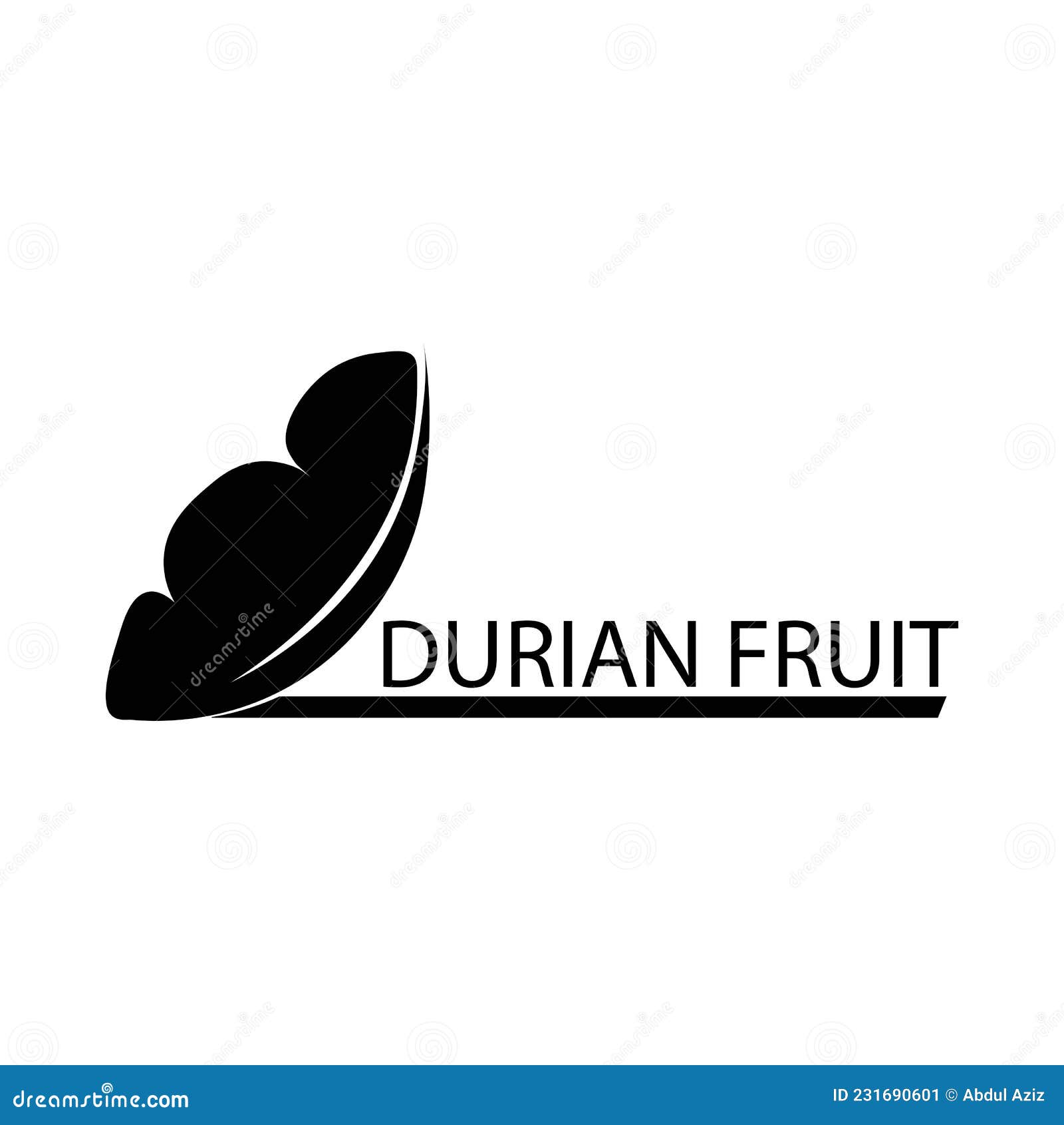 Durian Icon Logo Vector Design Stock Vector - Illustration of fresh ...