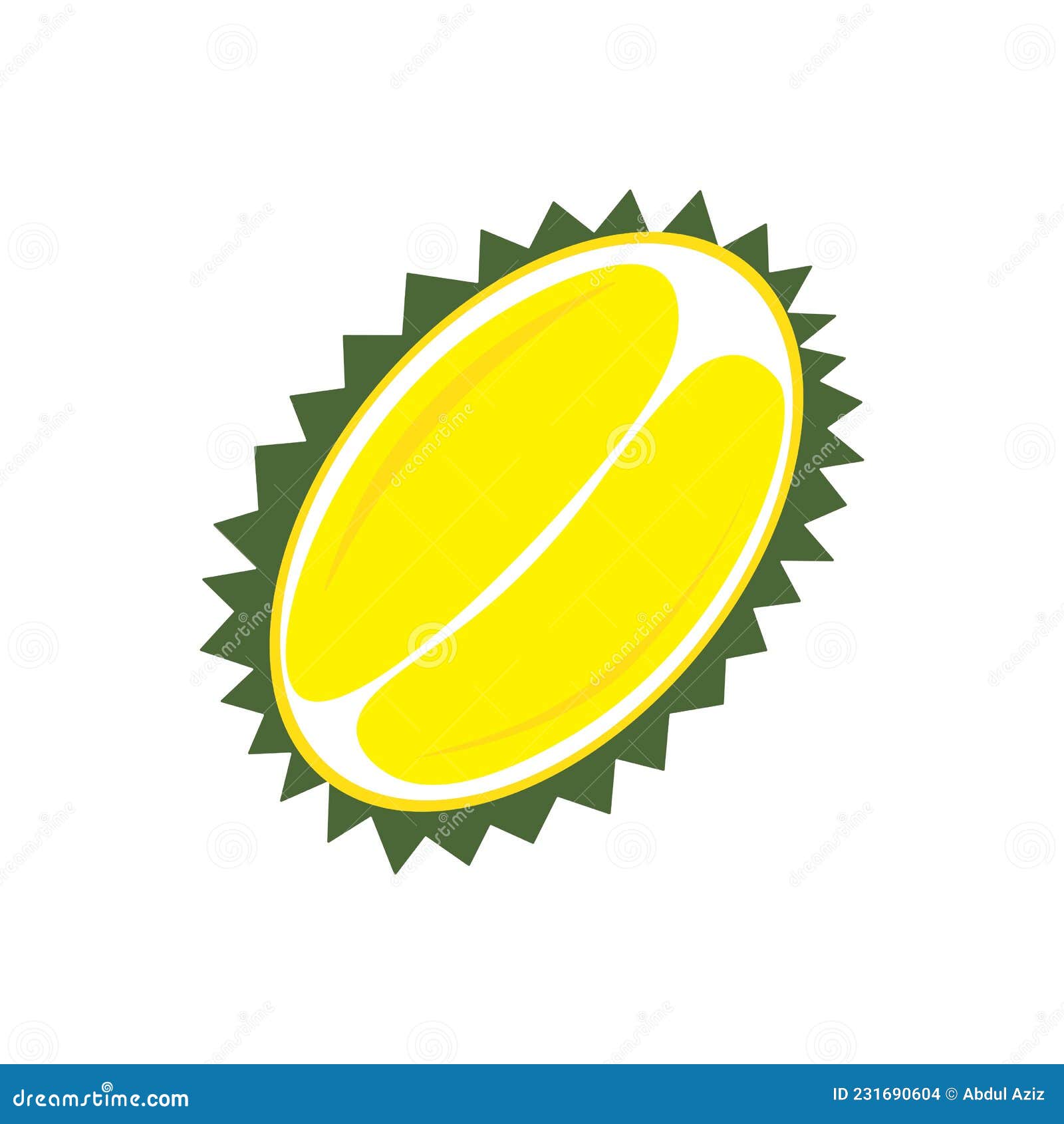 Durian Icon Logo Vector Design Stock Vector - Illustration of food ...