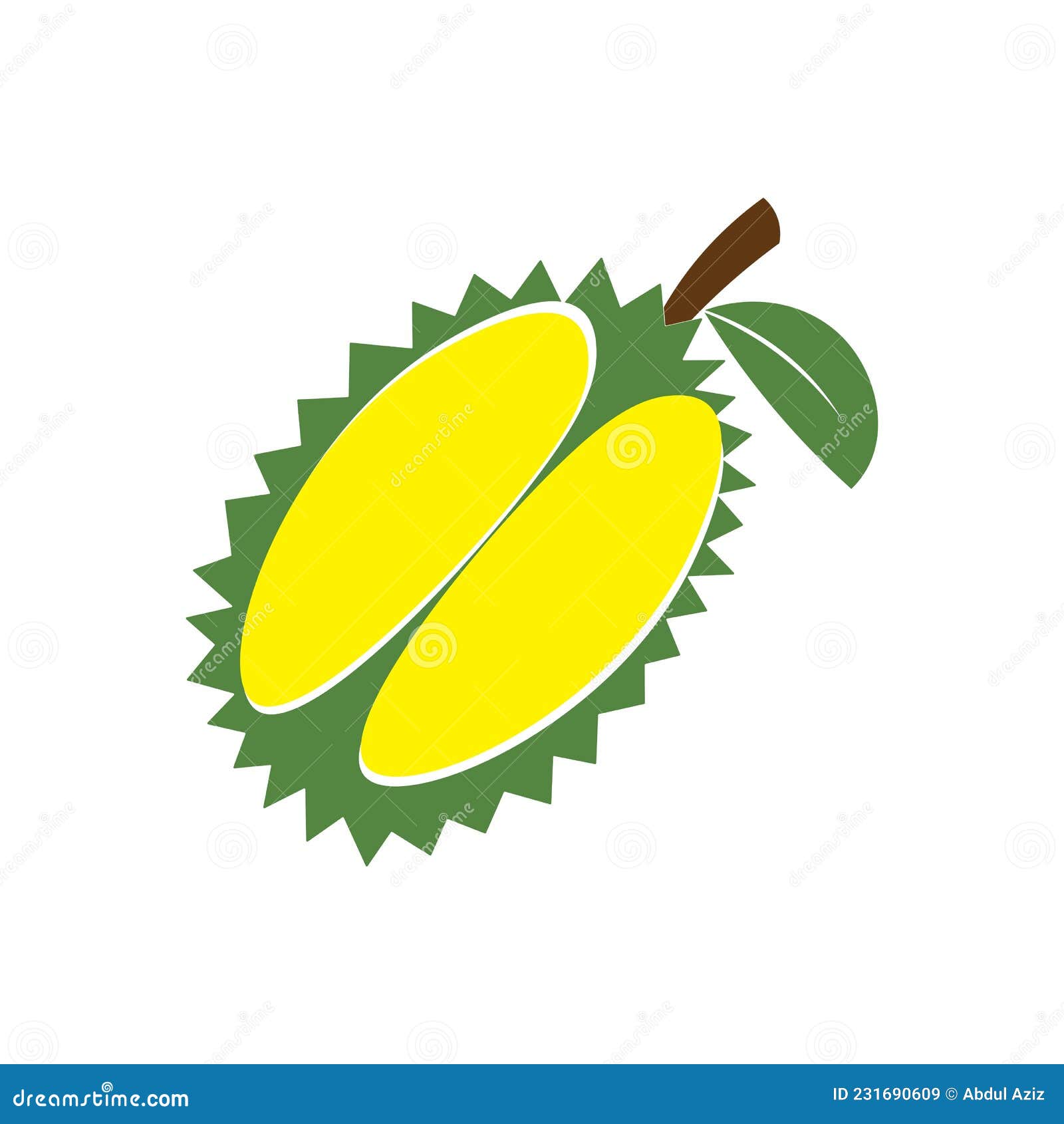 Durian Icon Logo Vector Design Stock Vector - Illustration of summer ...