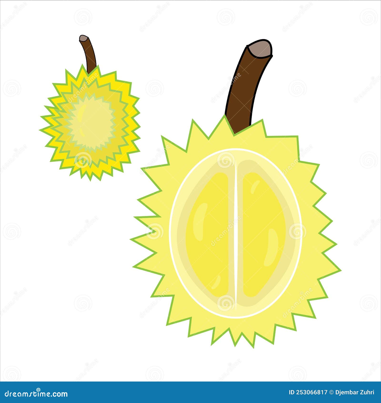 Durian Icon Logo Vector Illustration Stock Illustration - Illustration ...